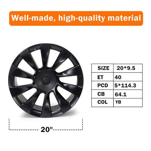 20" x 9.5" black Replacement Wheel Rim for Model Y 2020-2024 Induction ...