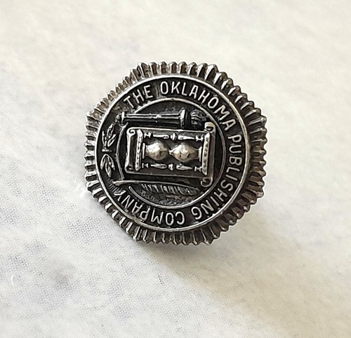 Oklahoma Publishing Company Vintage Sterling Silver 925 Lapel Pin w ...