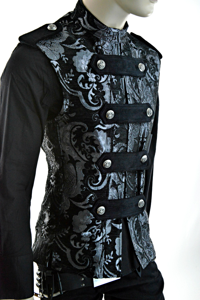 SHRINE LEGION VEST GOTHIC JACKET MILITARY UNIFORM ROCK BAND VEST GOTH ...