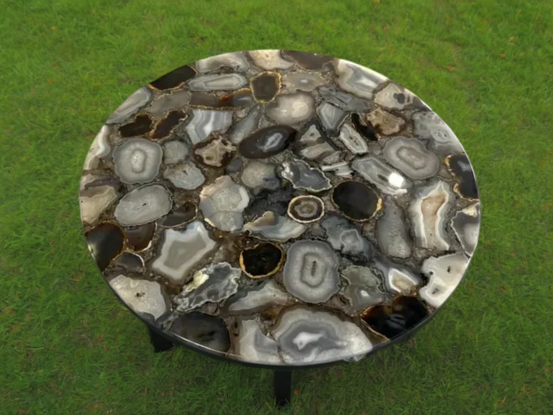 antique agate table/ agate dining table/ agate coffee table/ agate ...