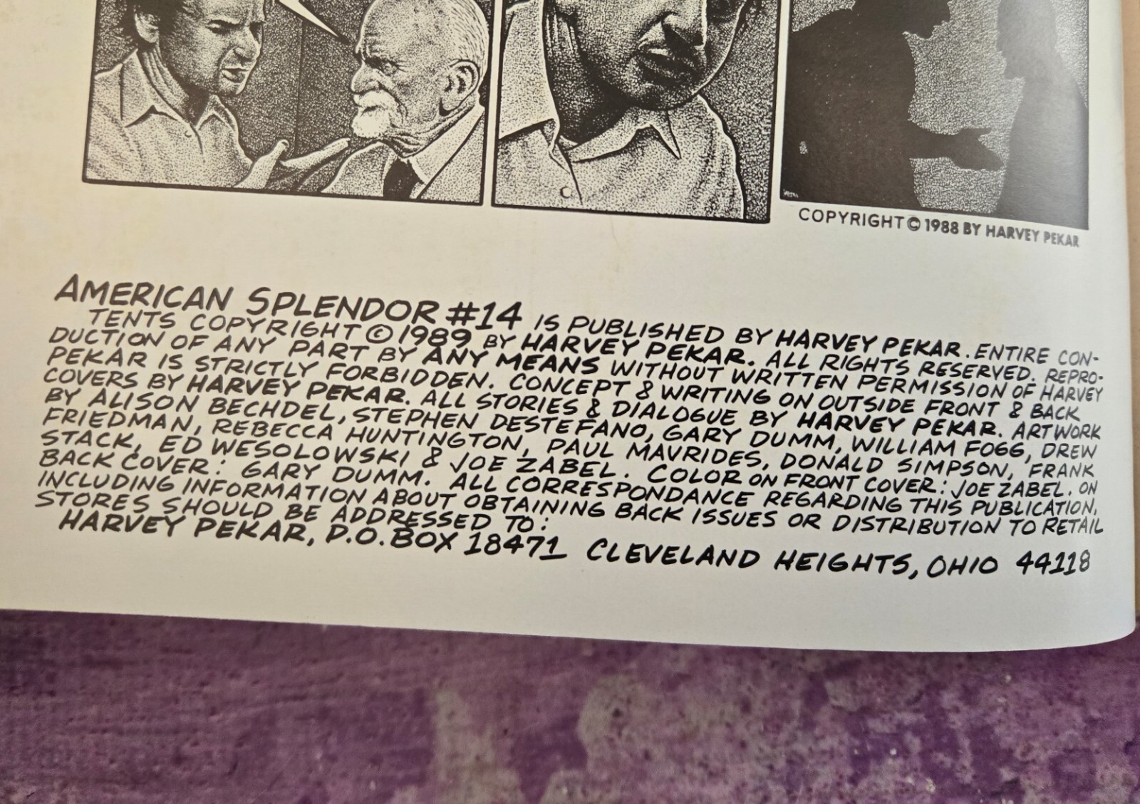 American Splendor Comic #14 David Letterman Exploitation Harvey Pekar ...