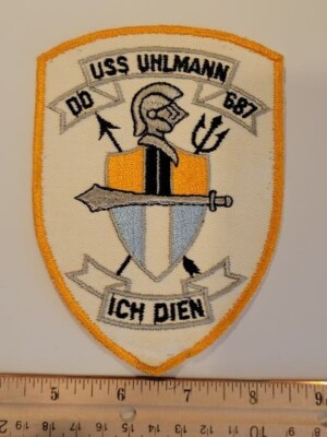 USS UHLMANN DD-687 (DESTROYER) EMBROIDERED PATCH - US NAVY | eBay