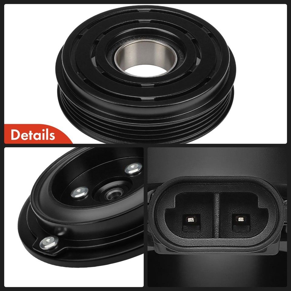 A/C Compressor Clutch Kit w/4-Groove Pulley for Chevy Spark 2009-2015 1 ...