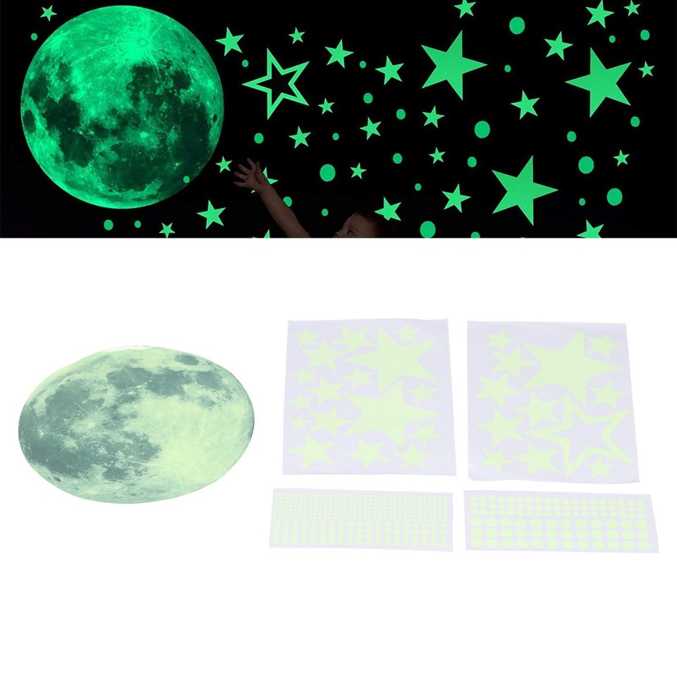 435x Luminous Wall Sticker Baby Nursery Shining Decoration Fluorescent ...