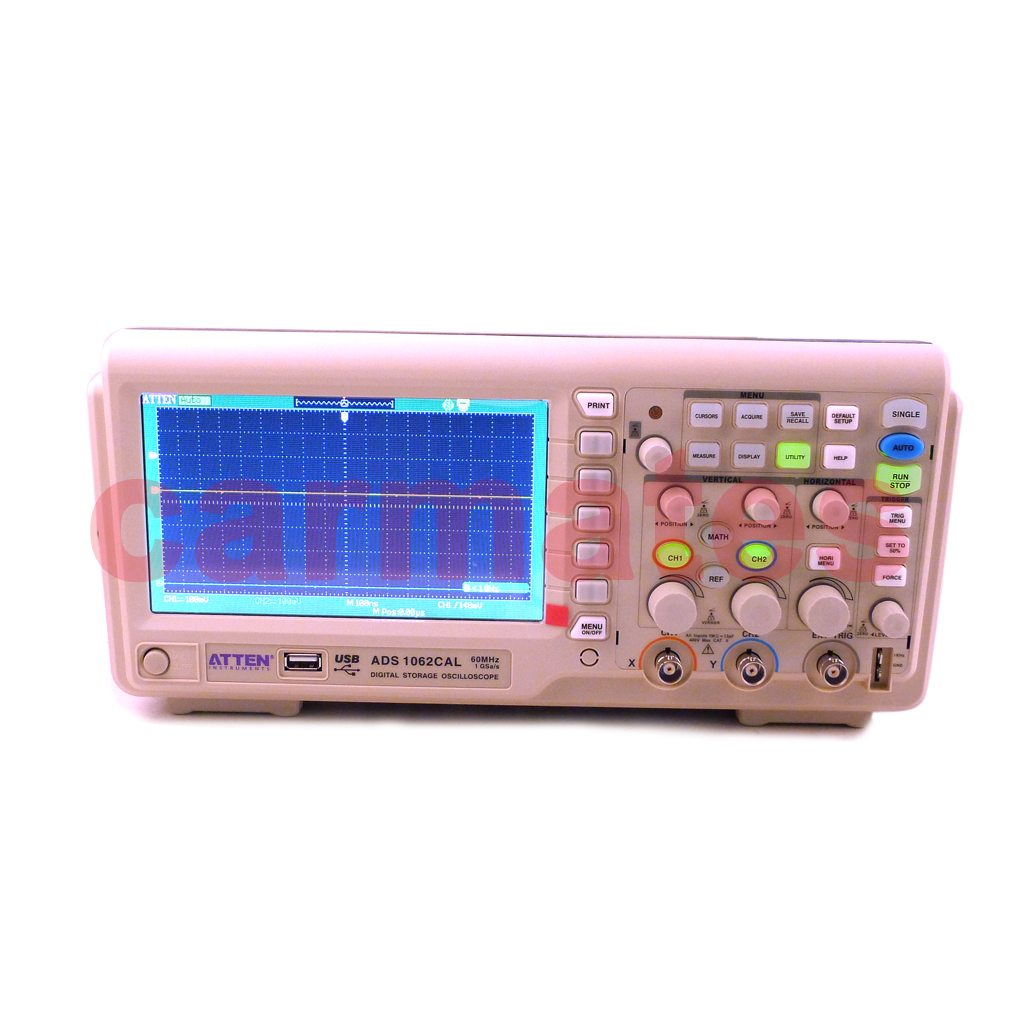 ATTEN OSCILLOSCOPE Scope GA1062CAL 60MHz 1GS/s 800X480 LCD Screen ...
