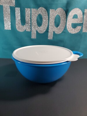 Tupperware Thatsa Jr Mixing Bowl 2.8 L/ 12cup Blue With White Seal New ...