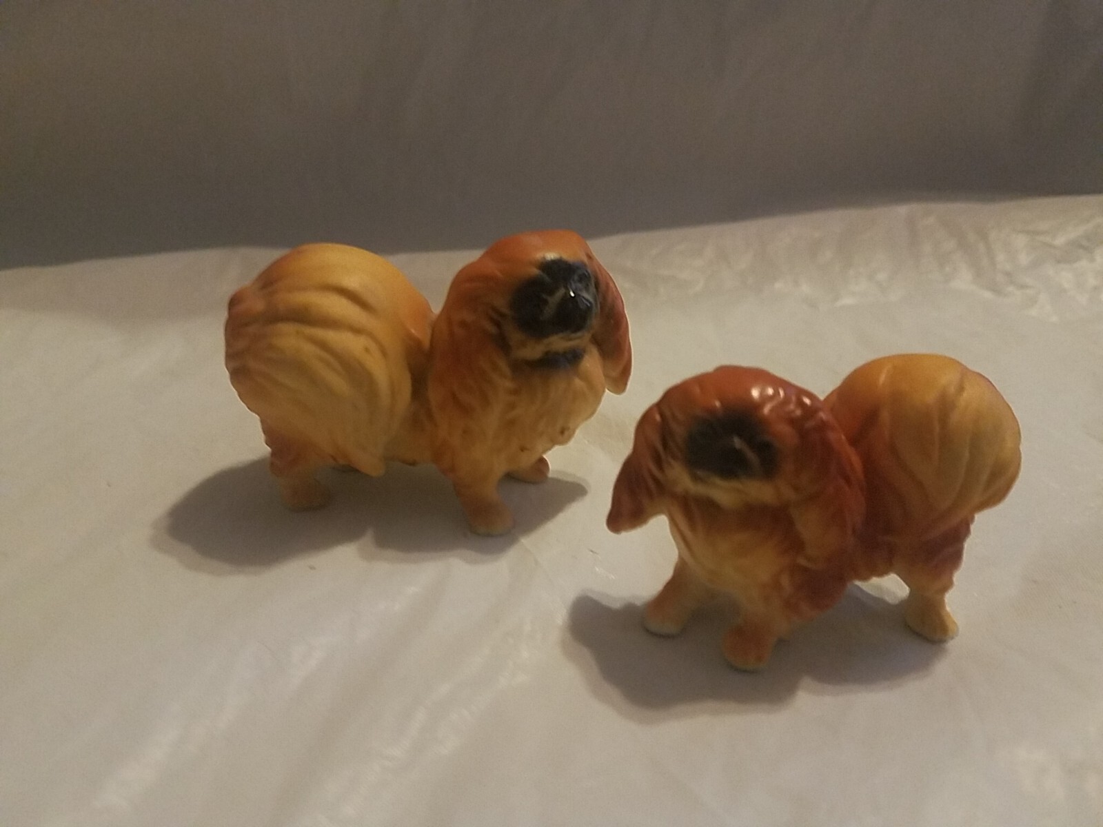 Cute! Vintage 1960's Miniature Pekingese Mom & Puppy fine bone china ...