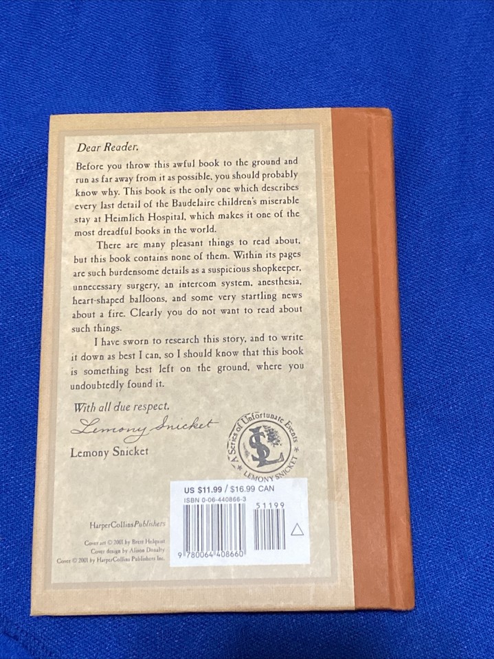 A Series Of Unfortunate Events - The Hostile Hospital - Lemony Snicket ...