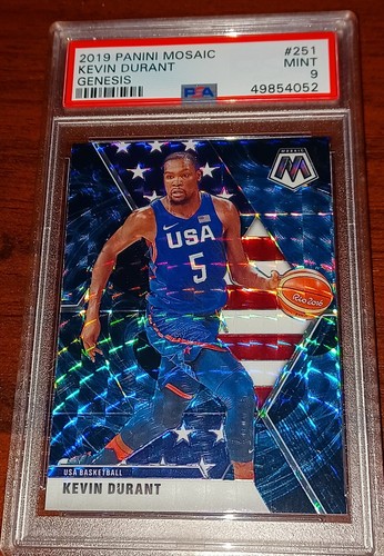 2019-20 Panini Mosaic - USA Basketball Kevin Durant #251 Genesis Prizm ...