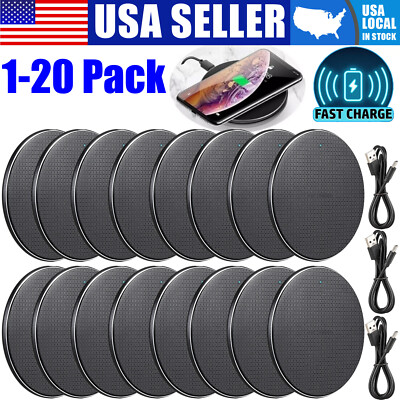 Wireless Fast Charger Charging Pad Dock for Samsung iPhone Android ...