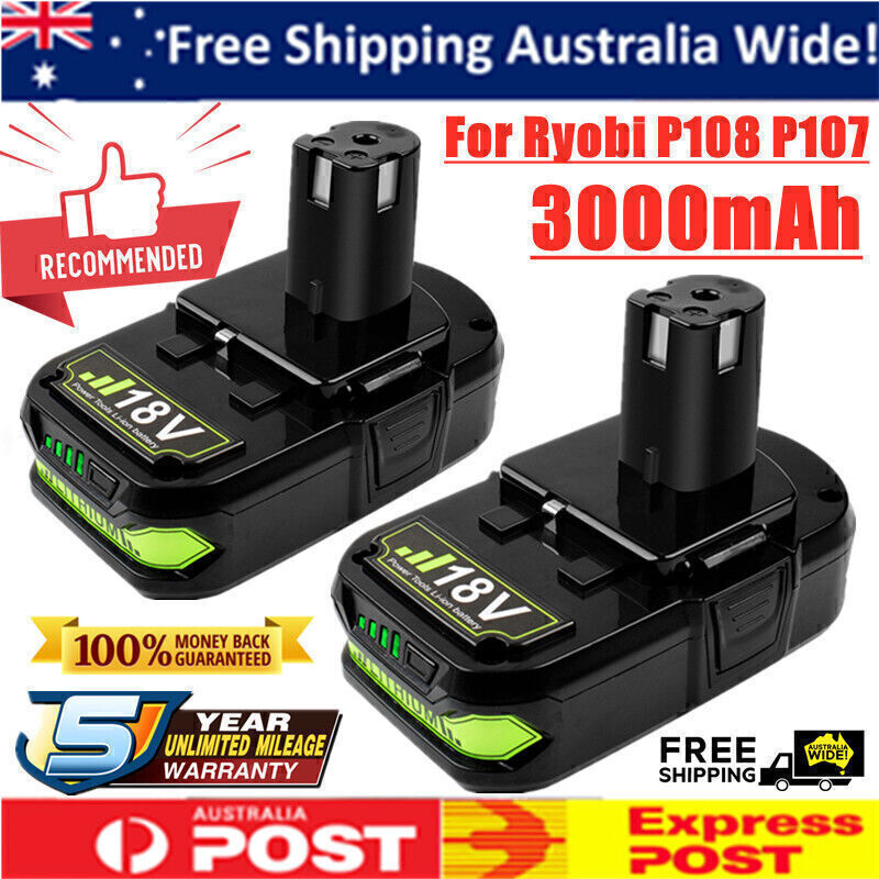 18V 12.0Ah Lithium Battery For Ryobi One+ Plus P108 9Ah 6.0Ah RB18L15 ...