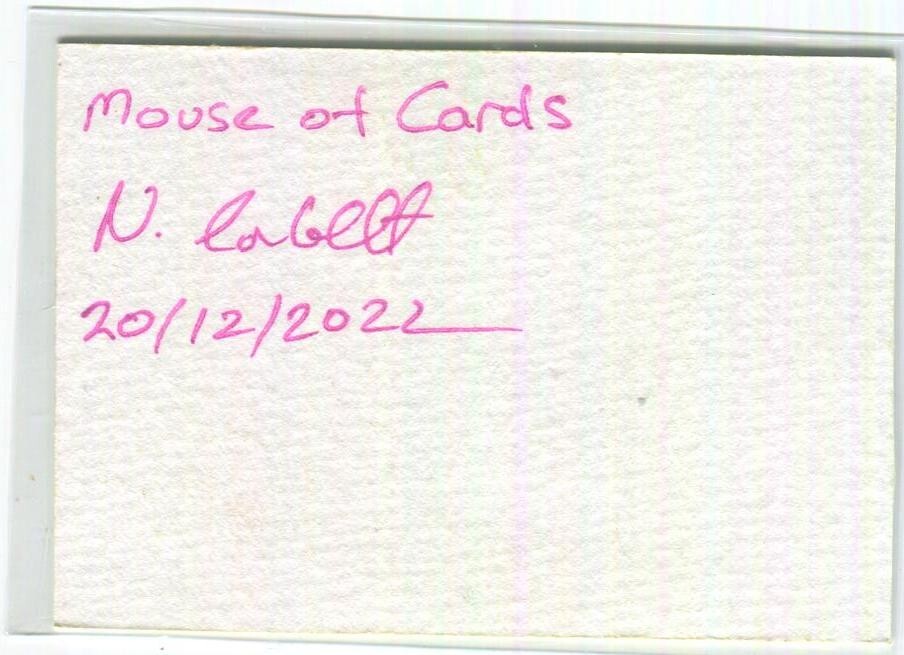 Aceo Mice Mouse Playing Cards Deck Game Ace of Spades Baby Watercolor ...