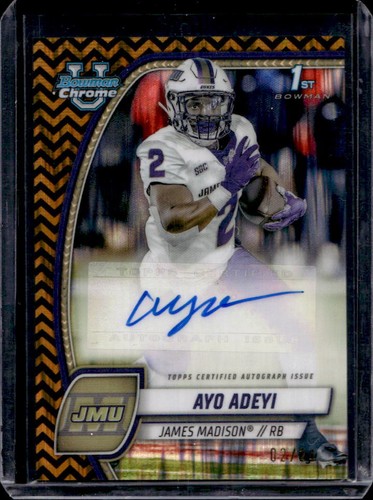 2024 Bowman Chrome University Ayo Adeyi Auto Black Gold Stealth ...