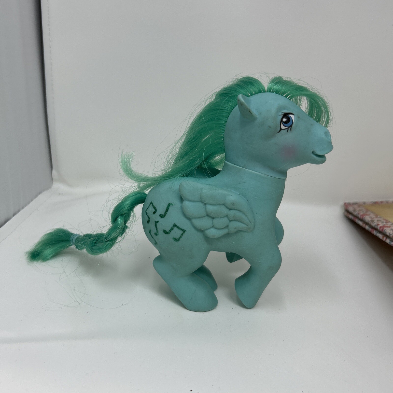 Vintage 1983 My Little Pony MEDLEY Pegasus Turquoise Music Notes Hasbro ...
