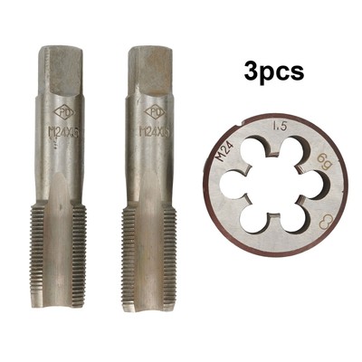 3 Piece HSS Tap and Die Set for M24 x 1 5mm Metric Threading Right Hand ...