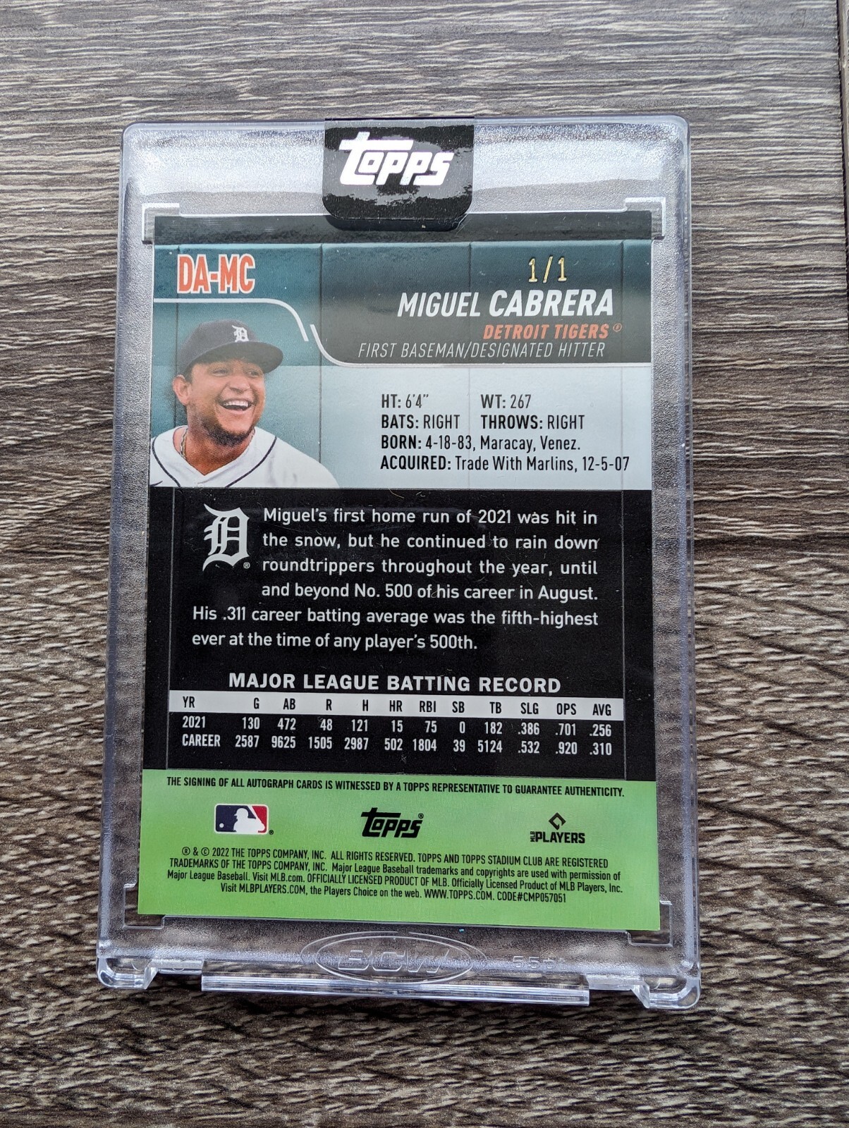 Miguel Cabrera 2022 Topps Stadium Club Superfractor Parallel | eBay
