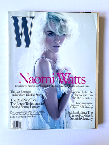 W Magazine Fashion Magazine from March 2004. Naomi Watts Cover | eBay