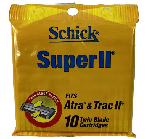 VTG 1995 NOS Schick Super II Twin Blade Razor Cartridges 10 Pack Atra ...
