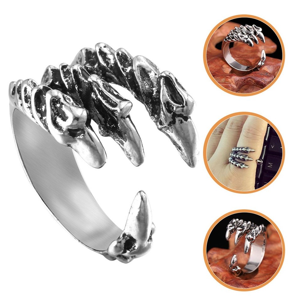 Men Ring Finger Ring Dragon Claw Open Finger Ring Ring Decoration ...