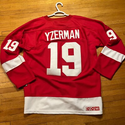 Steve Yzerman Detroit Red Wings Red & White CCM NHL Jersey Vintage Size 52 | eBay