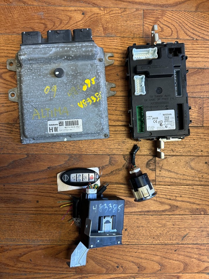 2009 NISSAN ALTIMA OEM Engine ECM MEC110-260-B1 BCM FOB Reader Module ...