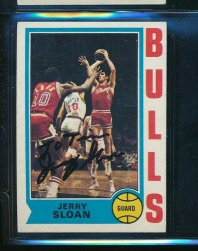 1974-75 TOPPS #51 Jerry Sloan signed auto autograph very tough ...