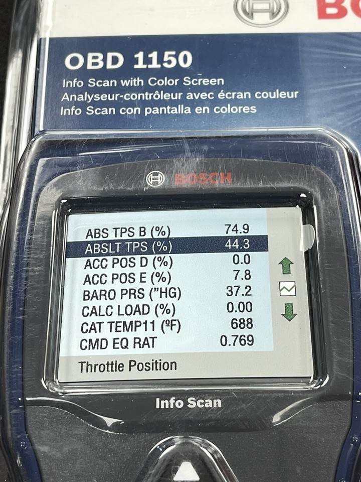 BOSCH OBD II 1150 Info Scan OBD2 CAN Eng Trans ABS Graph & LIVE DATA ...