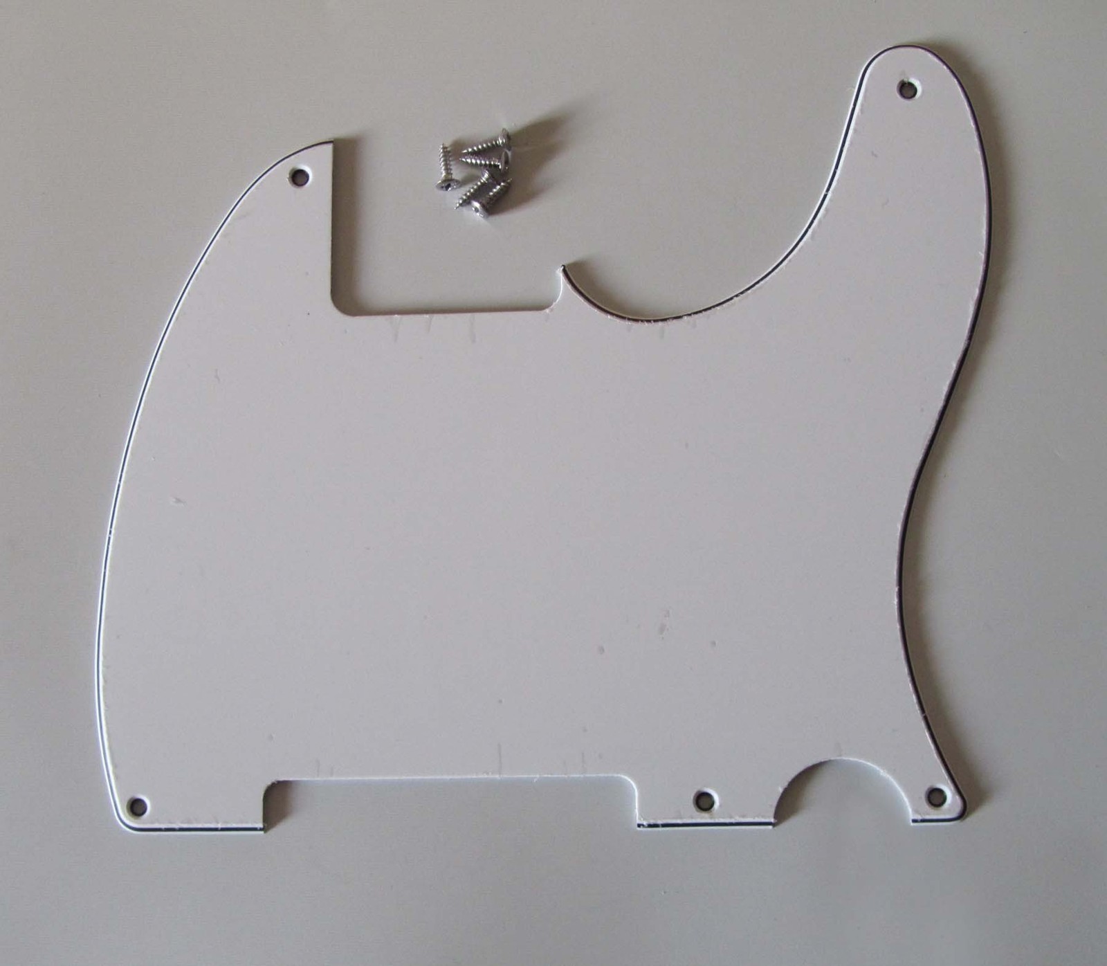 5 Holes Tele/Telecaster Pickguard Scratch Plates for Esquire White 3 ...