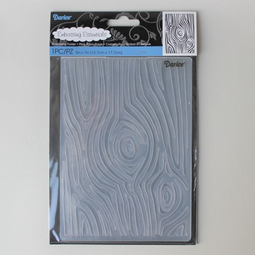 Darice Embossing Essentials Folder 1217-62 Large 5"x7" WOOD GRAIN, Card ...