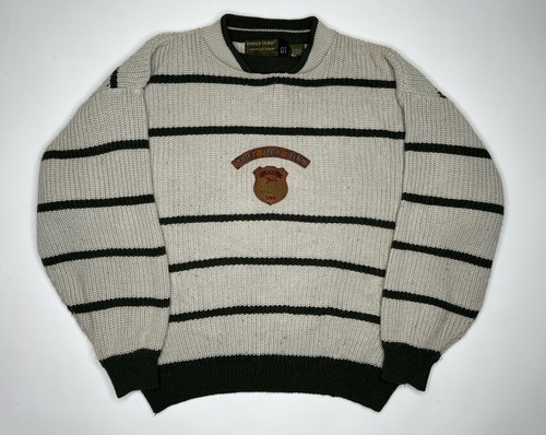 Vintage Point Zero Chunky Knit Striped Varsity Sweater 90’s Skate Surf ...