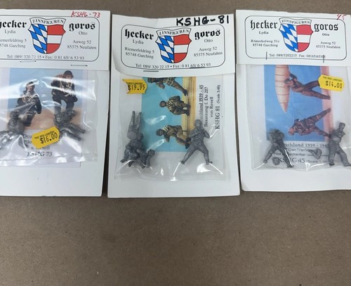 Hecker & Goros WWII German Pilot Figures Lot of 3 Kits 1/48 Scale KSHG ...
