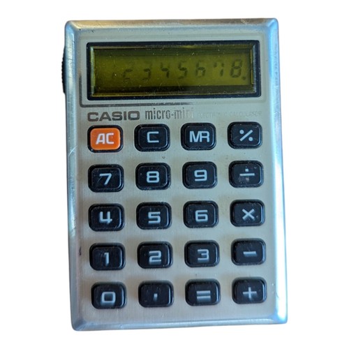Casio Micro-Mini Electronic Calculator with Case Tested Works *READ A ...