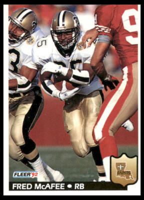 1992 Fleer #281 Fred McAfee New Orleans Saints Football Card | eBay