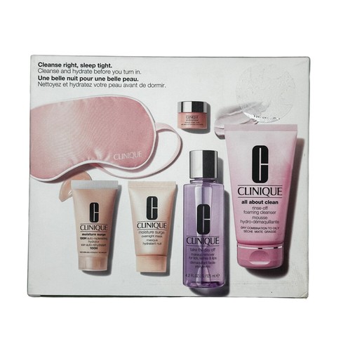 Clinique NIB 6 Piece Cleanser Moisture Eye Cream Makeup Remover Set | eBay