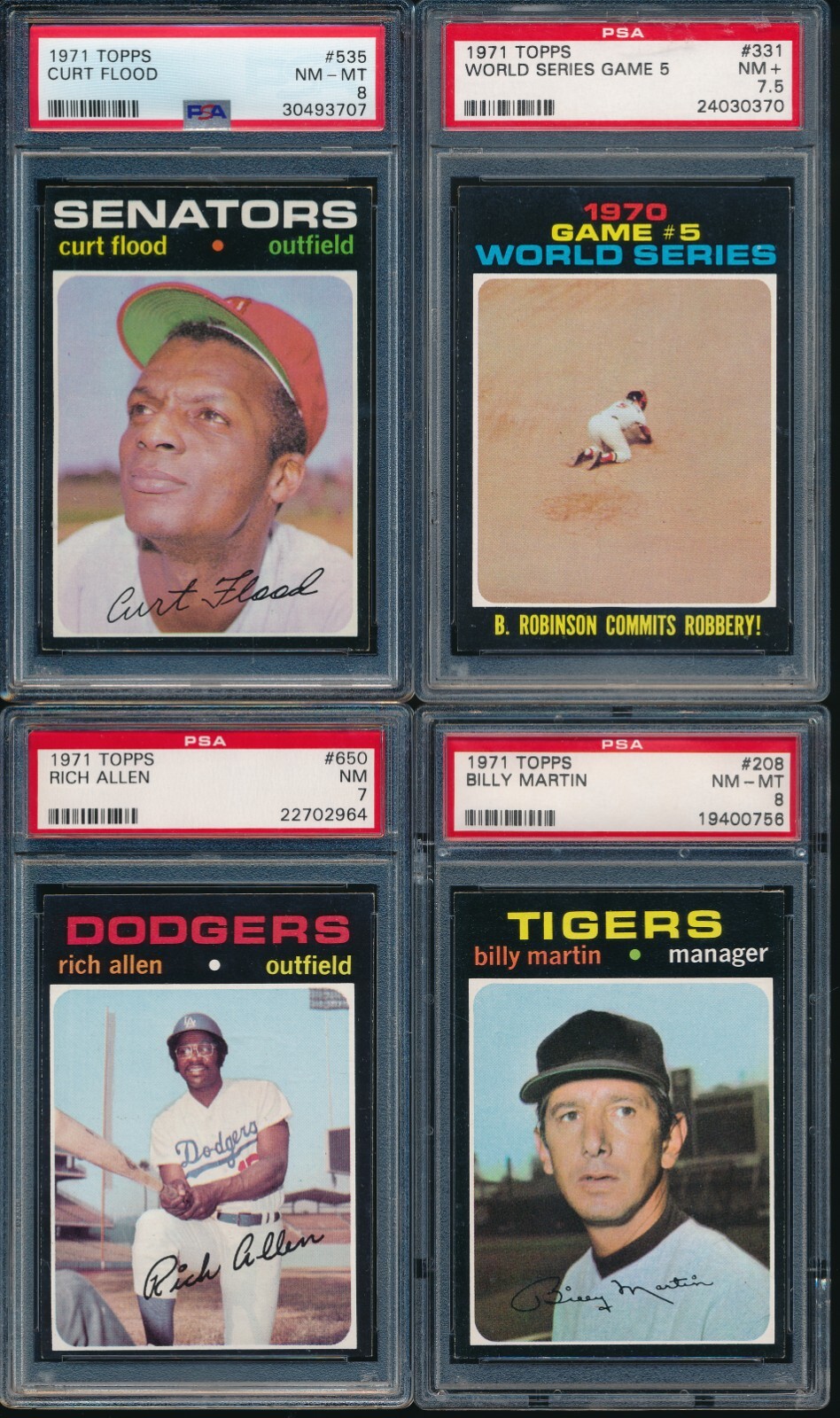 1971 TOPPS COMPLETE SET 752 NM/NM-MT CLEMENTE MUNSON RYAN AARON PSA 7 ...