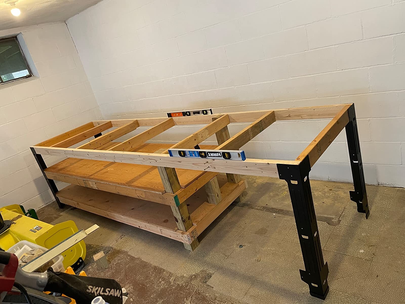 Steel Workbench Leg Kit for Garage Storage Shelving Frame Table Custom ...