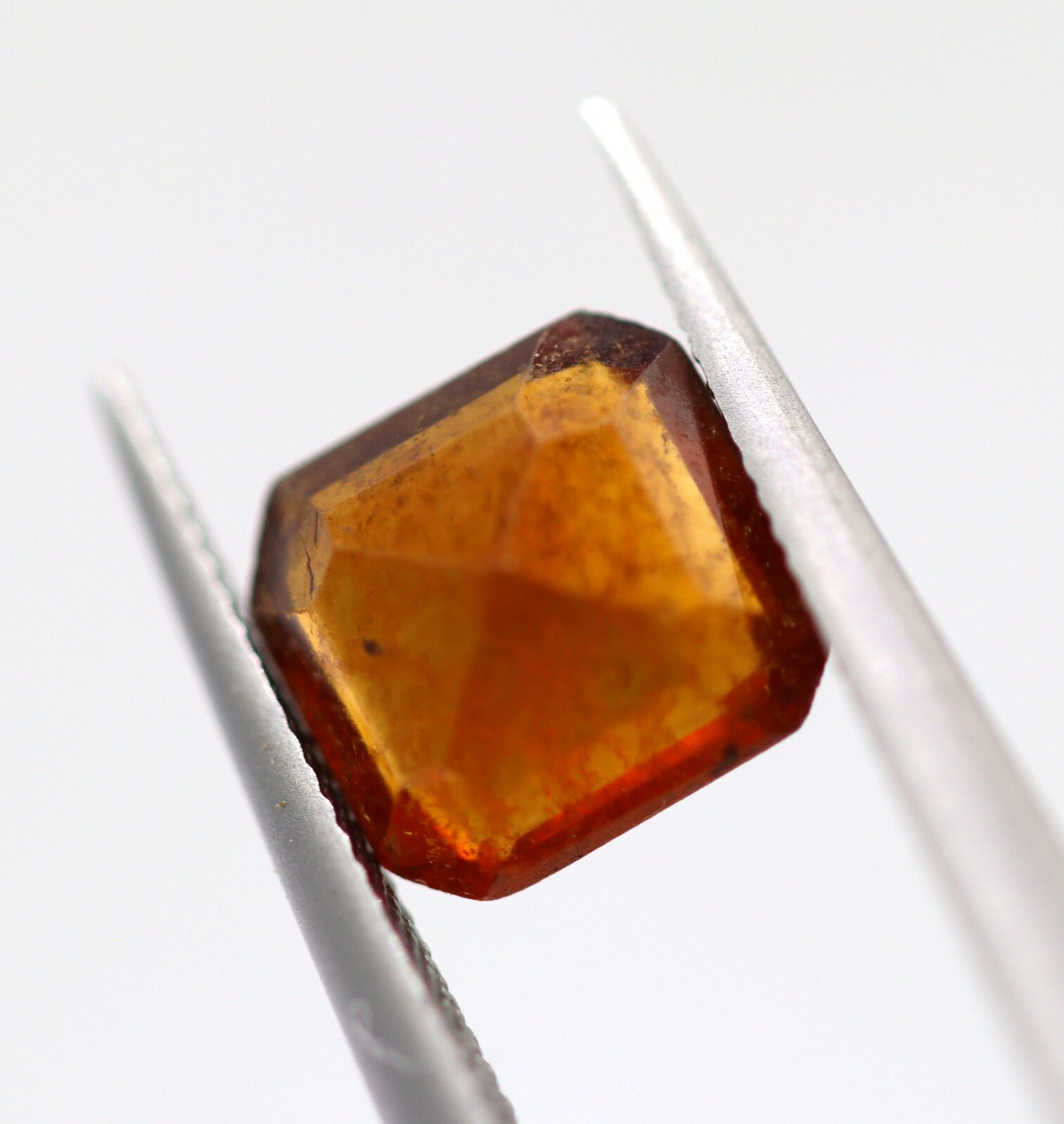 Loose Square Cut Untreated Natural Brown Hessonite Garnet Gemstone 1.77 ...