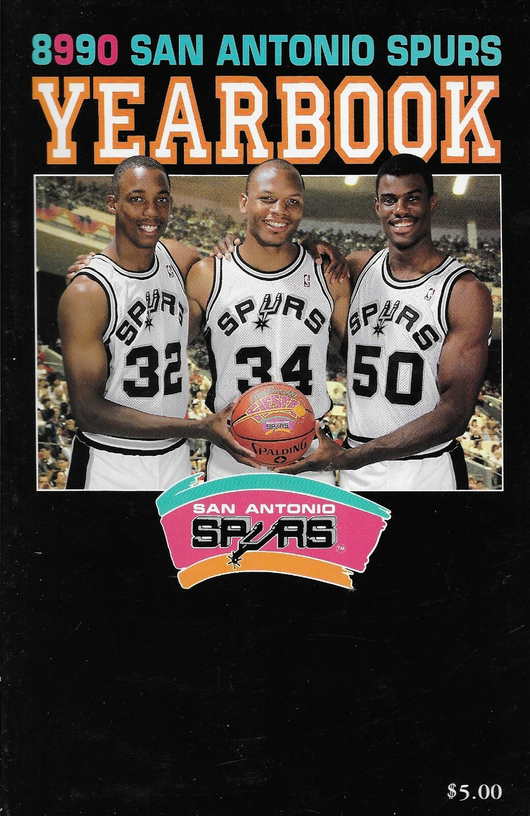 1989-90 SAN ANTONIO SPURS Media Guide RC BUFORD GREG POPOVICH SEAN ...