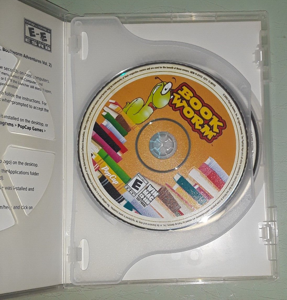 popcap BOOKWORM WORDY WONDER BUNDLE three game collection CD for pc | eBay