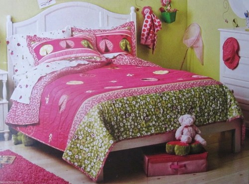 Circo Lady Bug Full/Queen Quilt + Shams Pink Green New | eBay