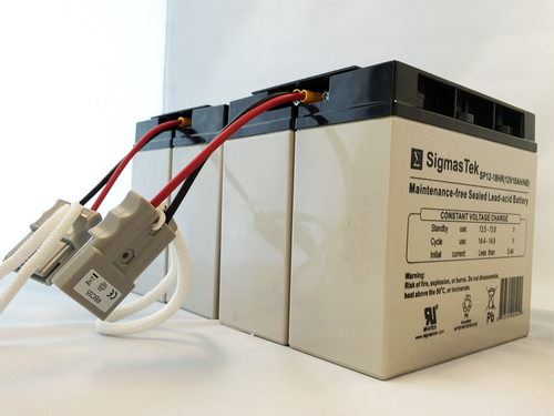 Replacement for APC RBC55 Cartridge with 4X 12 Volts 18 AH SigmasTek ...