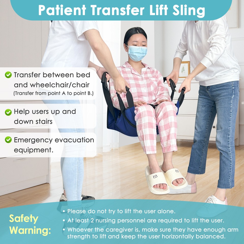 Patient Lift Stair Slide Board Transfer Belt Wheelchair Transfer Seat ...