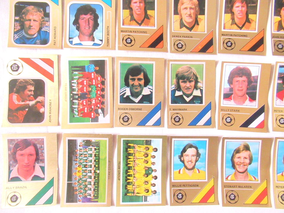 FKS SOCCER STARS 1978-79 GOLD GOLDEN COLLECTION UNUSED FOOTBALL STICKER ...