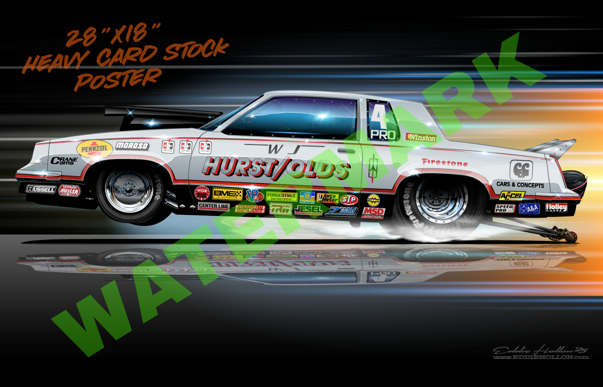 Warren Johnson 1984 Hurst Olds Pro Stock LIT Poster-Banner Print-034 | eBay