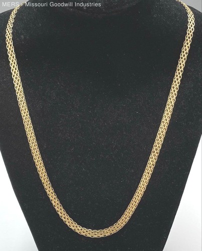 20.5" 14K Yellow Gold Bismark Link Chain Necklace - 12.22 Grams | eBay