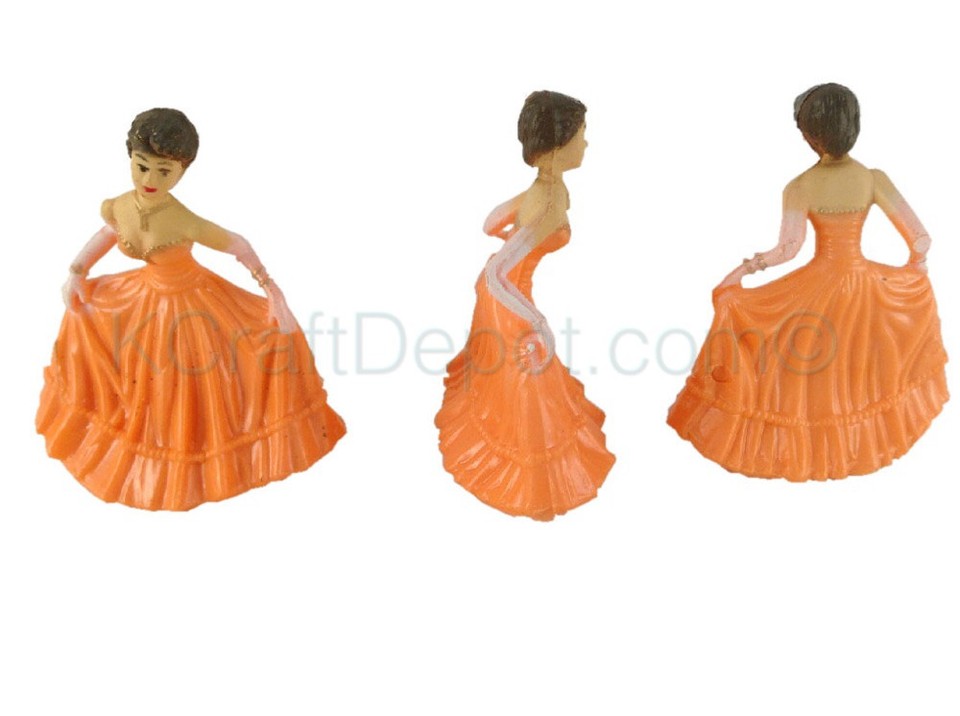 6 Pcs 2" Sweet 15, 16 Quinceanera Plastic Dolls Party Decoration Favors ...