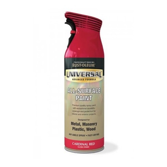 Rust-Oleum Universal All Surface Cardinal Red Gloss Spray Paint 400ml ...