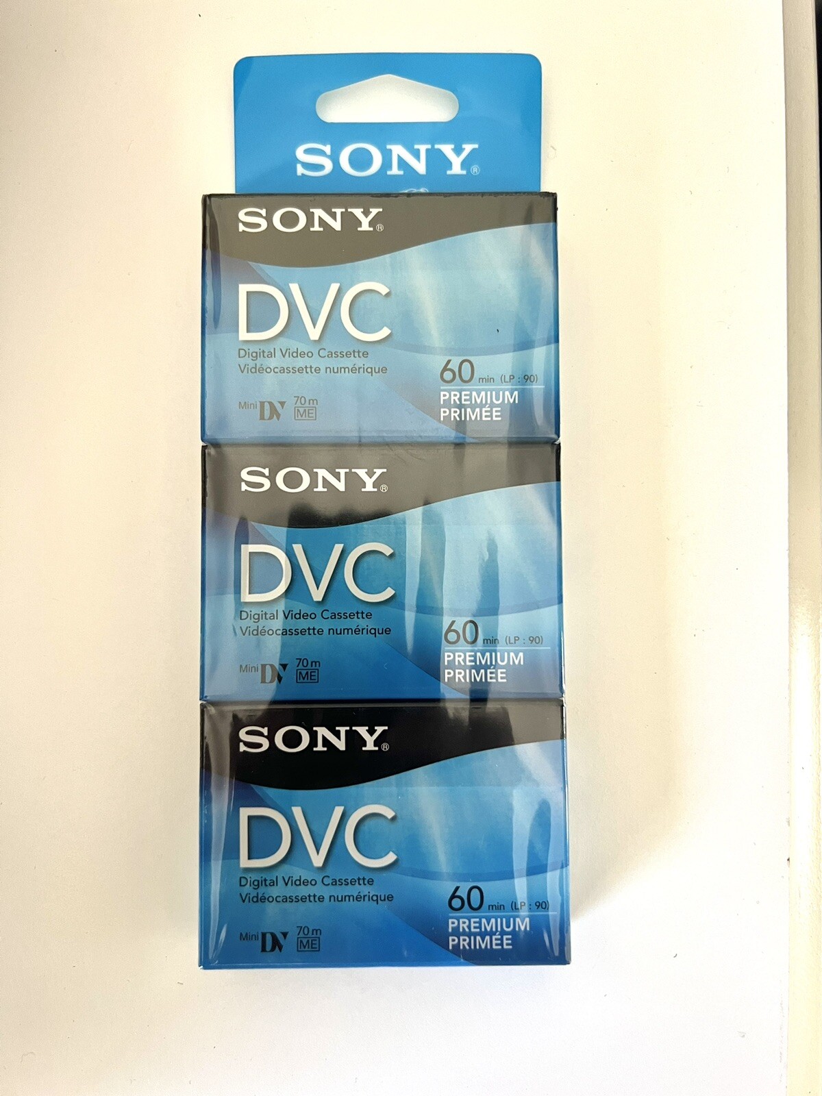 SEALED Sony DVC Mini-DV 60 3-Pack Blank Tapes Digital Video Cassettes ...