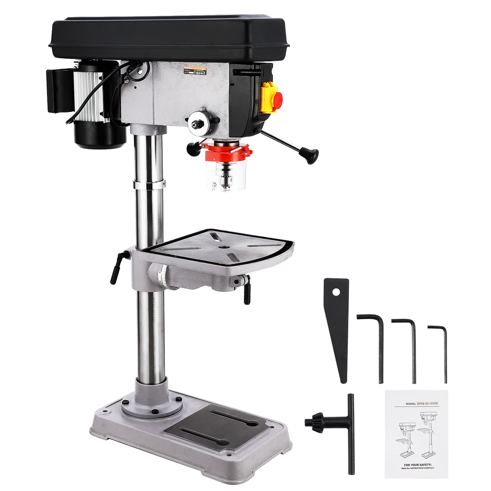 15 in Benchtop Drill Press Pure Copper Motor 7.5A 12 Variable Speed 288 ...