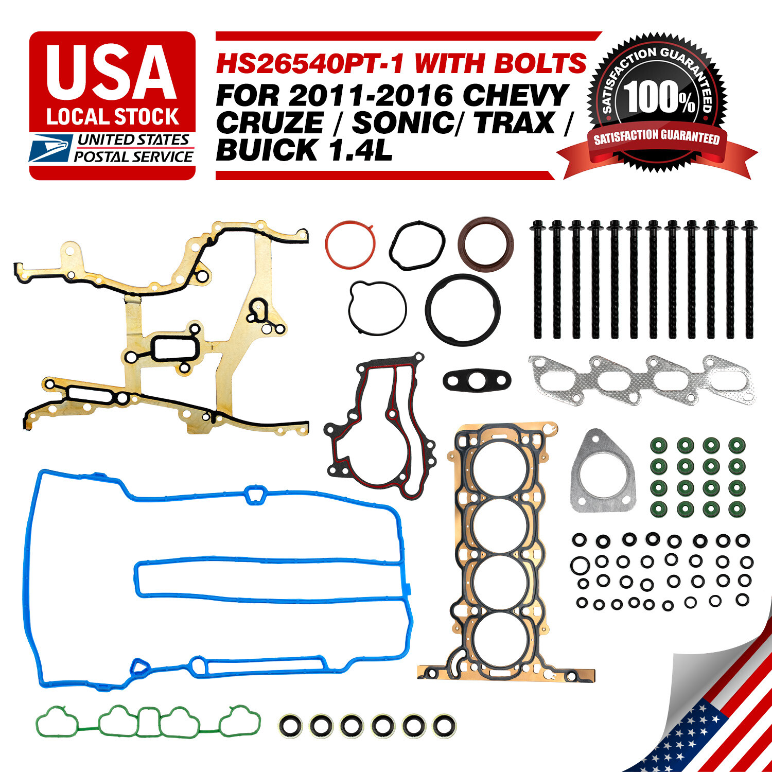 For Buick Encore Encore 1.4L 2013-2016 Head Gasket Bolts Set Premium ...